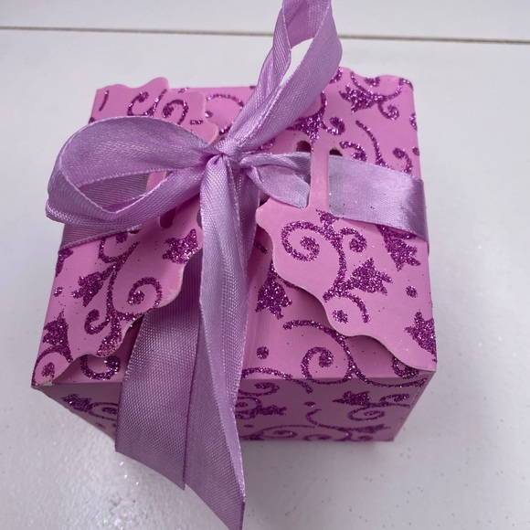 Party Supplies | Set Of 5 Pink Glitter Giftparty Boxes | Poshmark